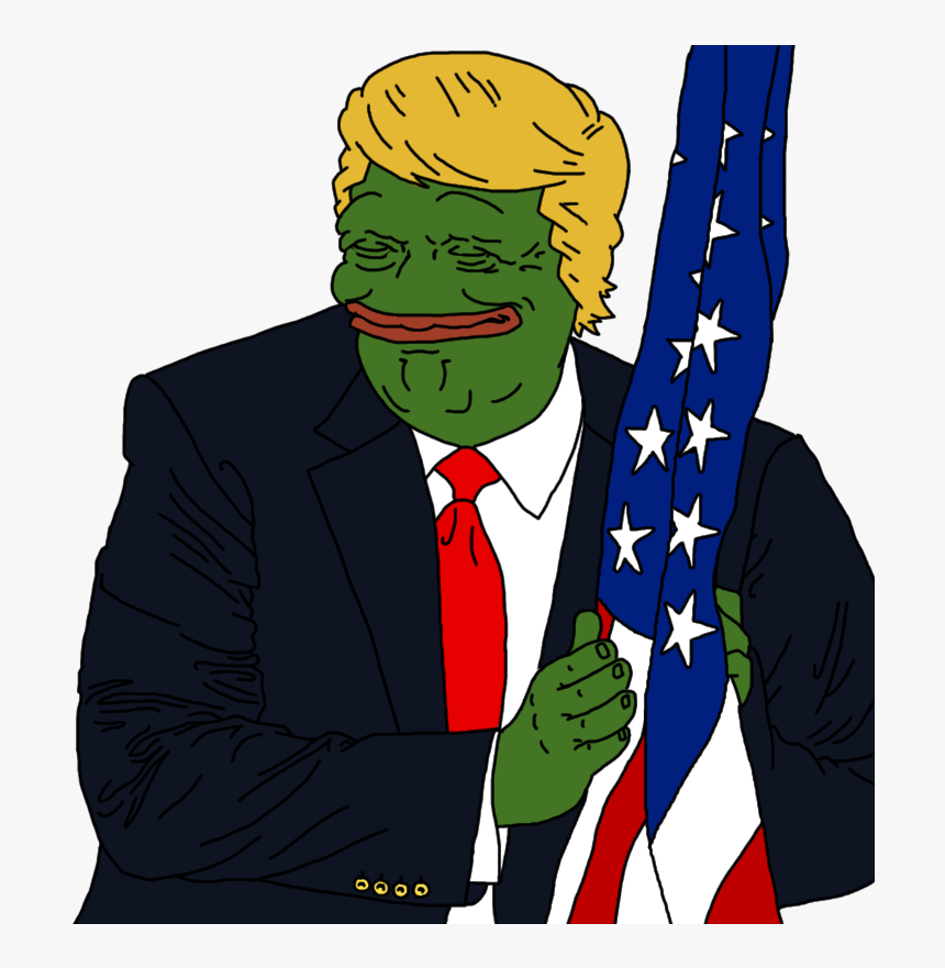 Happy Pepe Png - Pepe Donald Trump Flag, Transparent Png , Transparent ...