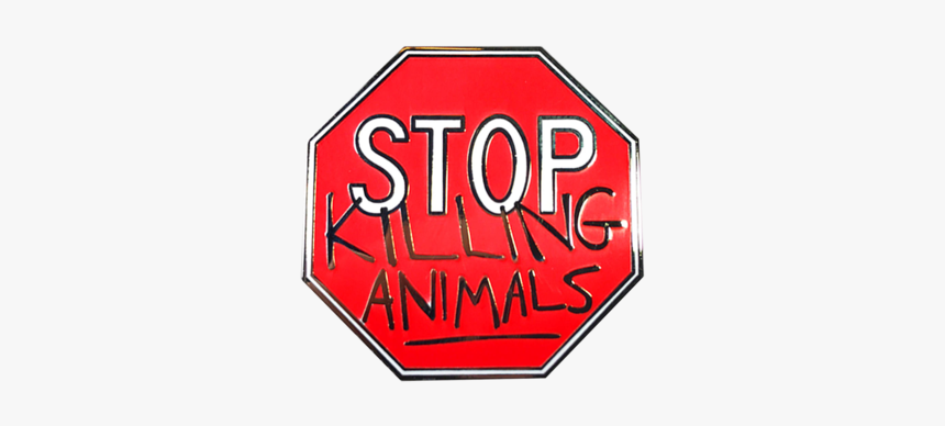 Vegan Stop Sign Pin - Sign, HD Png Download , Transparent Png Image ...