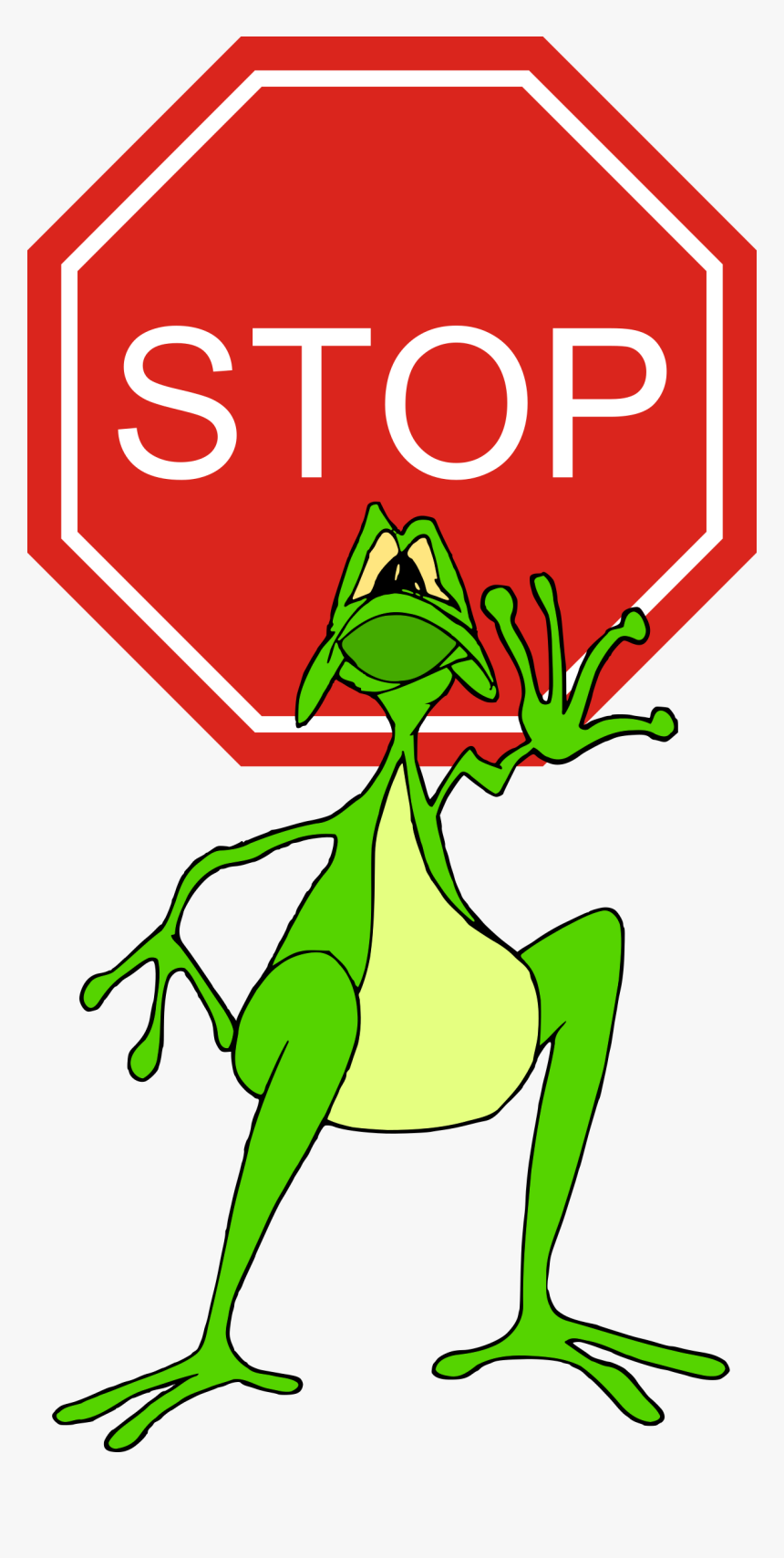 Stop Sign And Frog Clip Arts - Big Stop Sign, HD Png Download ...