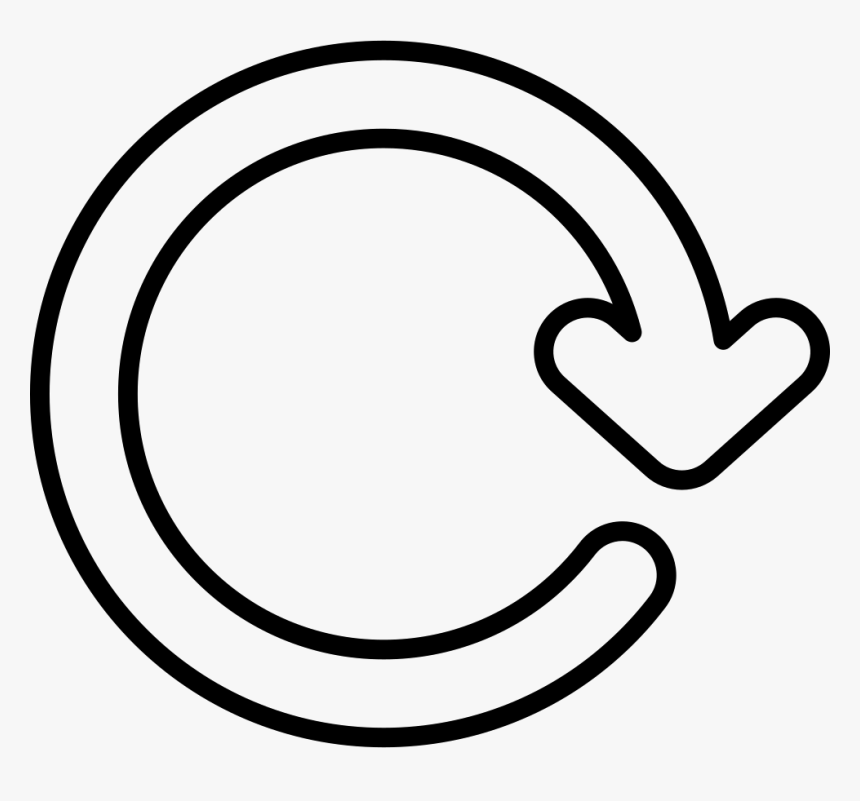 Circular Arrow Outline - White Circle Arrow Icon, HD Png Download ...