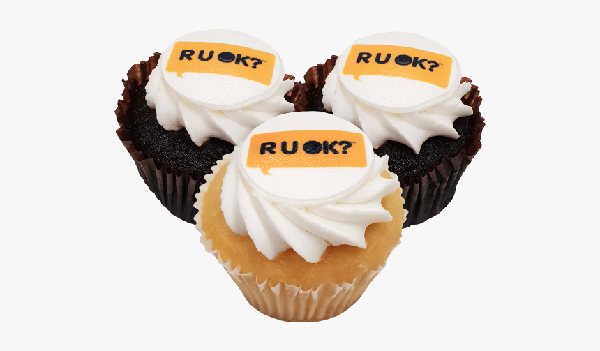 R U Ok Day Individual Cupcakes - Ru Ok Day Cupcakes, HD Png Download ...