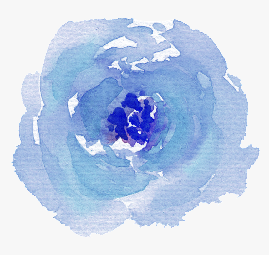 Blue Watercolor Flower Png - Blue Png Watercolor Flowers, Transparent ...