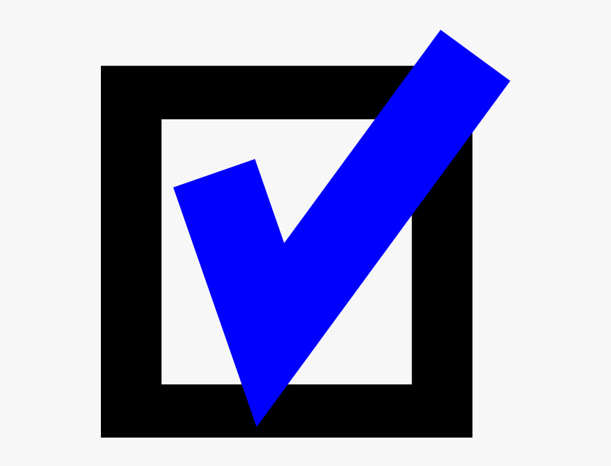 Blue Checkmark With Box Svg Clip Arts - Box With A Blue Check Mark, HD ...