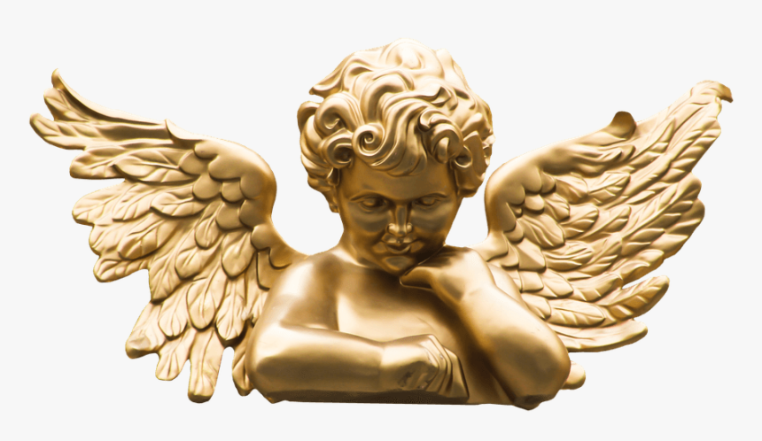 Golden Angel - Angel Face Statue Png, Transparent Png , Transparent Png ...