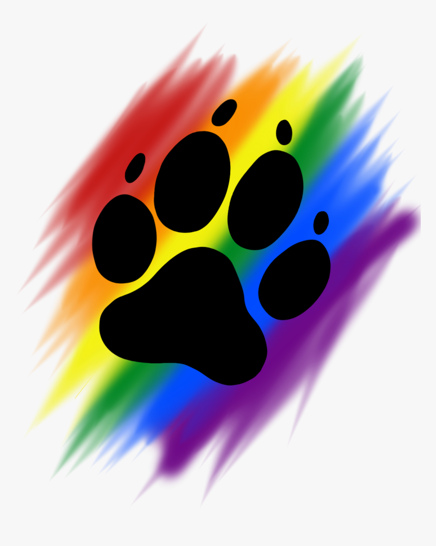 Rainbow Brush Paw Print , Png Download - Rainbow Paw Print Png ...