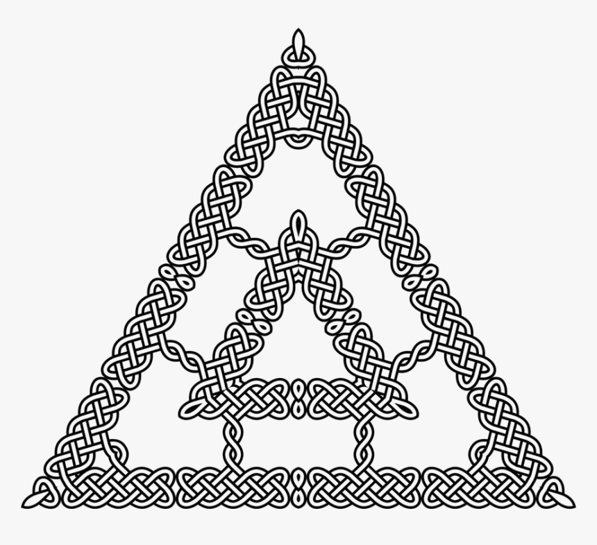 Line Art,triangle,symmetry - Celtic Knot Triangle, HD Png Download ...