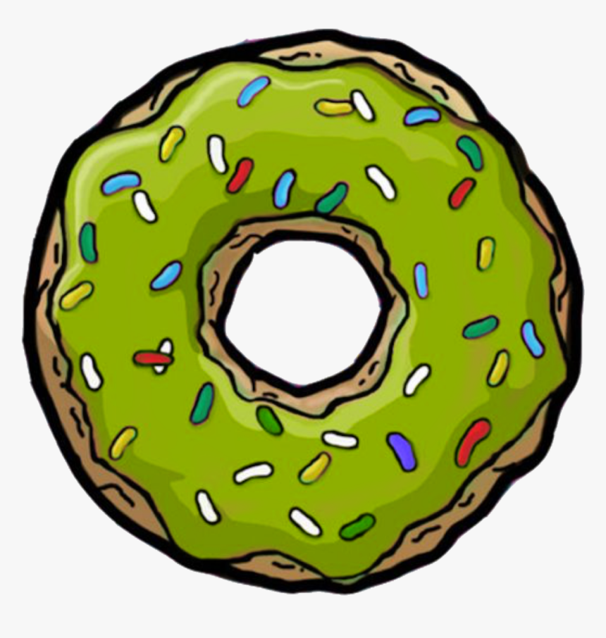 Doughnut Clipart Green - Dona De Los Simpson Png, Transparent Png ...
