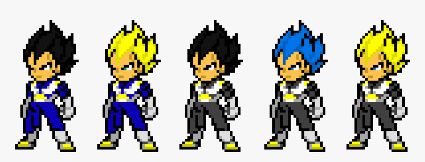 Dbz Vegeta Pixel Art, HD Png Download , Transparent Png Image - PNGitem