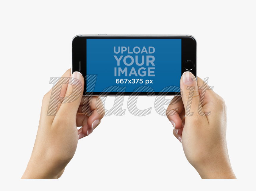 Placeit A Black Iphone S With Both - Ipad Mock Ups, HD Png Download ...