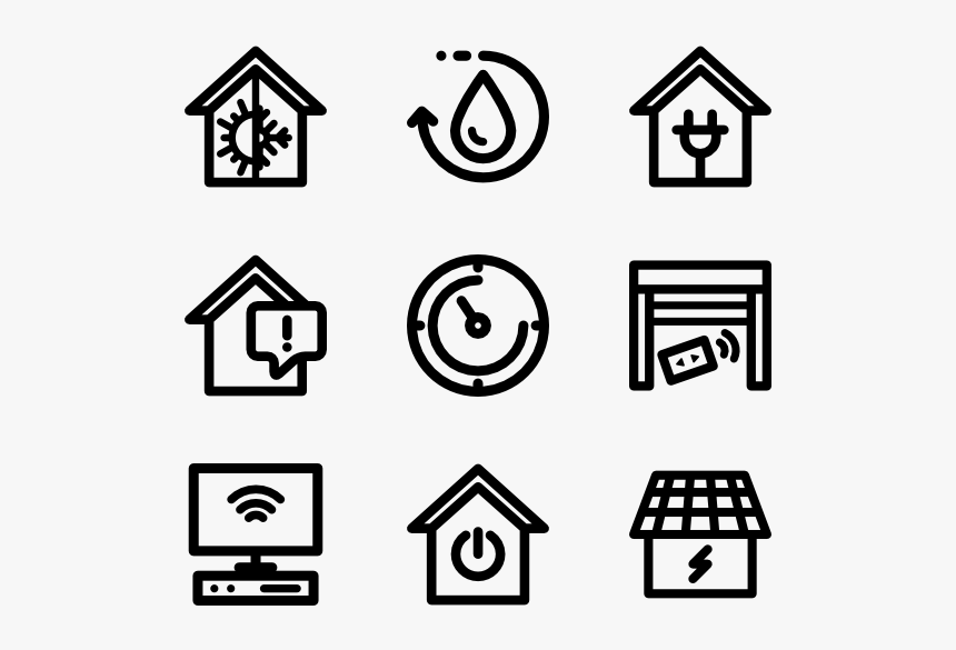Linear Smart Home - Smart Home Icons Png, Transparent Png , Transparent ...
