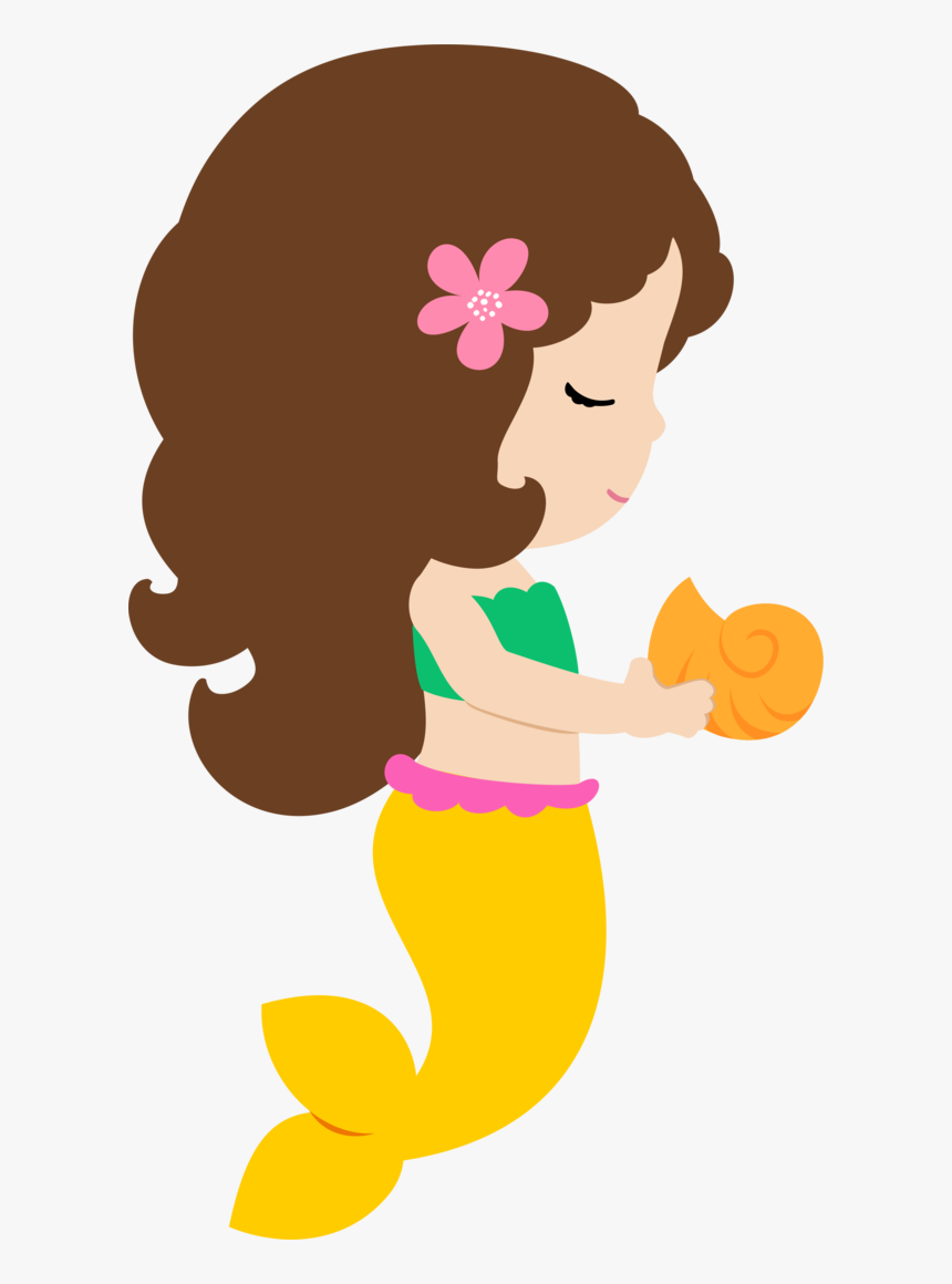 Cute Mermaid Clipart, HD Png Download , Transparent Png Image - PNGitem