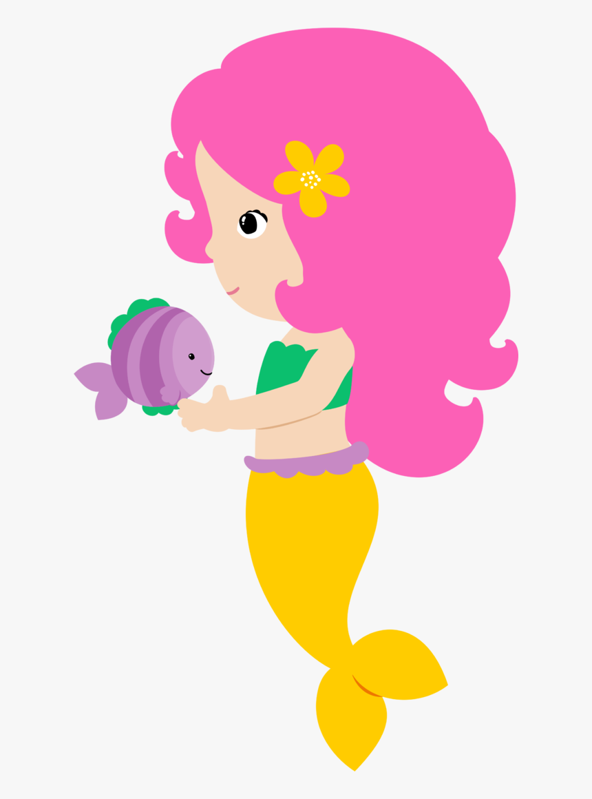 Transparent Cute Mermaid Clipart, HD Png Download , Transparent Png ...