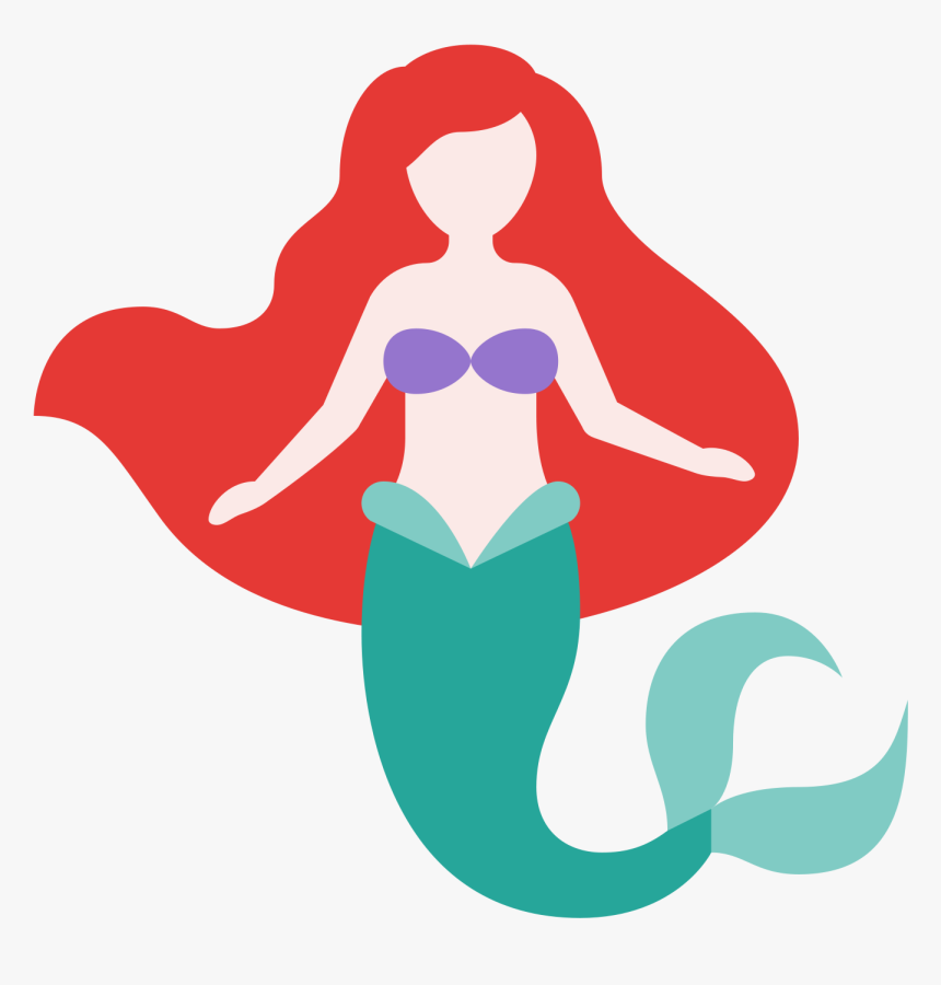 Mermaid Icon In Flat Style - Mermaid Icon, HD Png Download ...