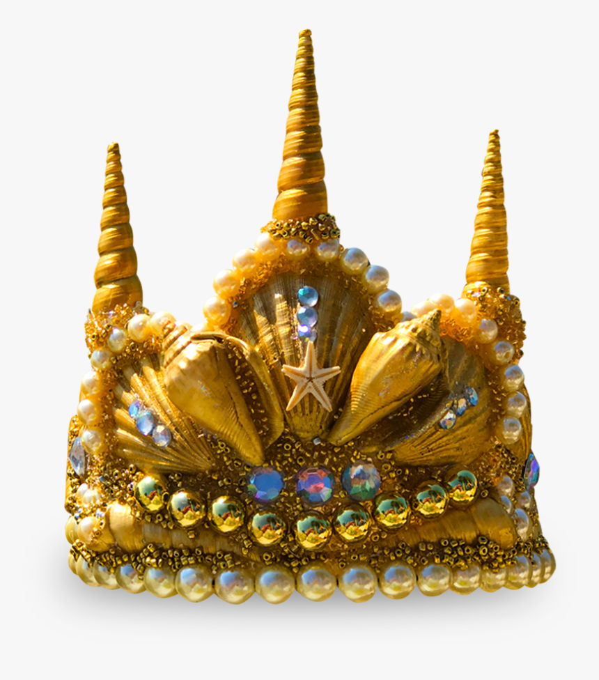 Gold Glitter Crown Png - Seashell Crown Png, Transparent Png ...