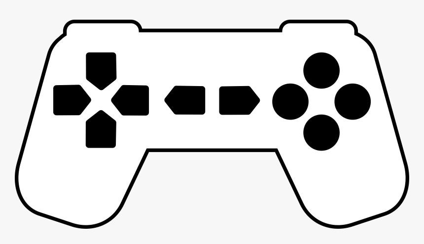Game Controller Clipart Black And White, HD Png Download , Transparent ...