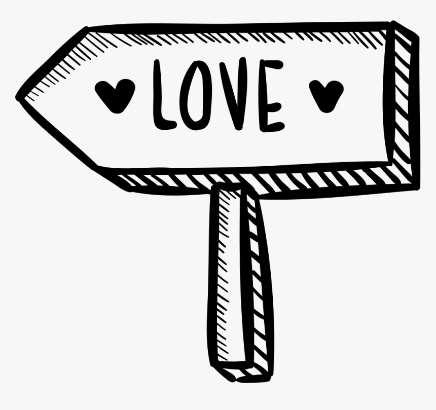 Direction Sign To Love - Love Direction Png, Transparent Png ...