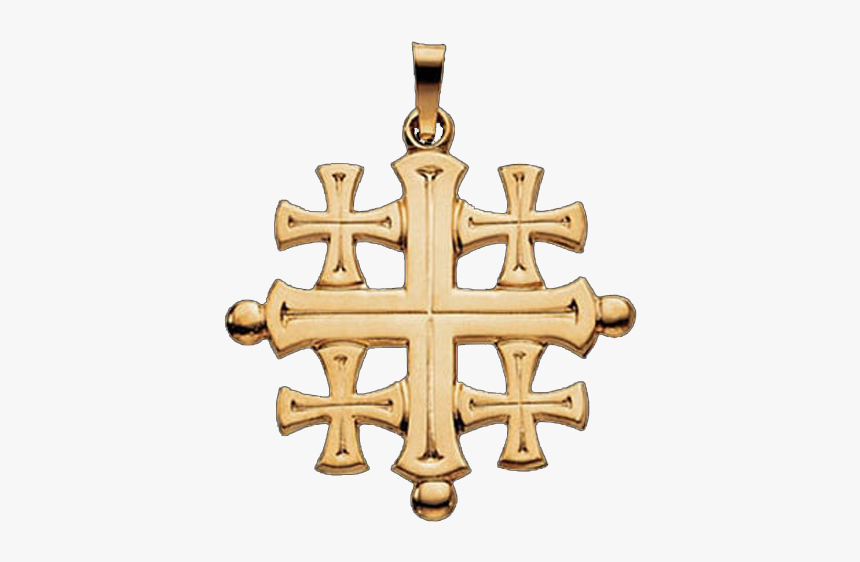 Jerusalem Cross Pendant - Jerusalem Cross Gold, HD Png Download ...