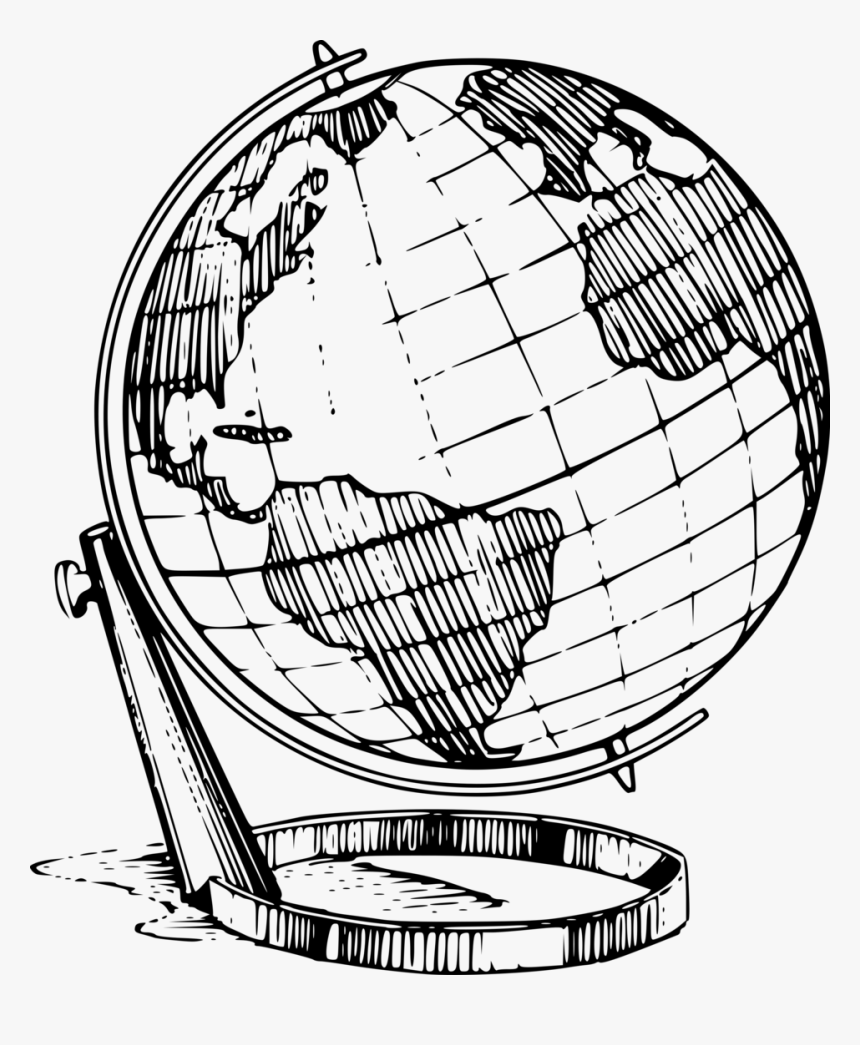 Globe Drawing, HD Png Download , Transparent Png Image - PNGitem