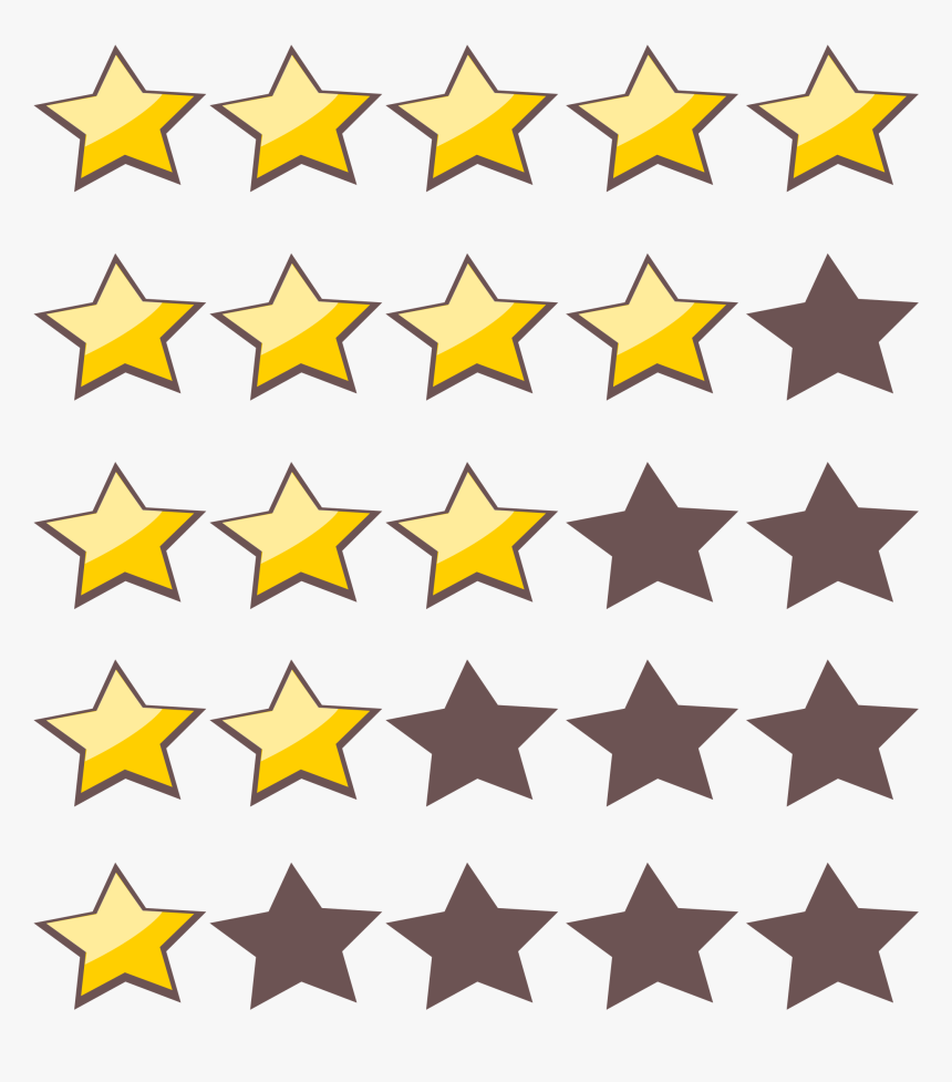 5 Star Rating Clipart - 1 5 Star Rating, HD Png Download , Transparent ...