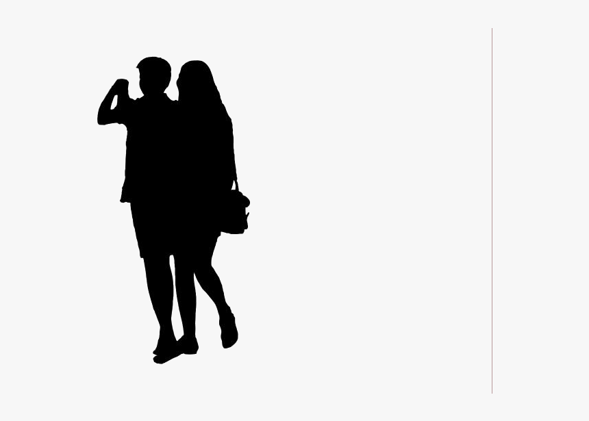Silhouette Couple Walking