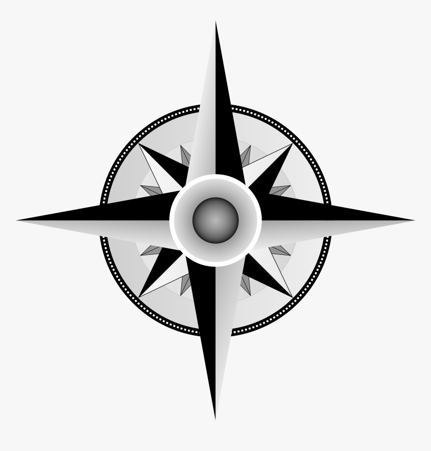 Compass Clip Art Black And White Stock Clipart Free - Direction Compass ...