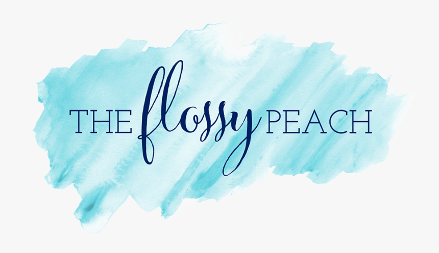 The Flossy Peach Watercolor Header - Graphic Design, HD Png Download ...