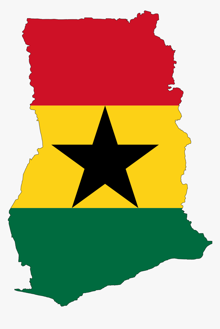 Ghana Flag Map Large Map - Ghana Flag Map Png, Transparent Png ...