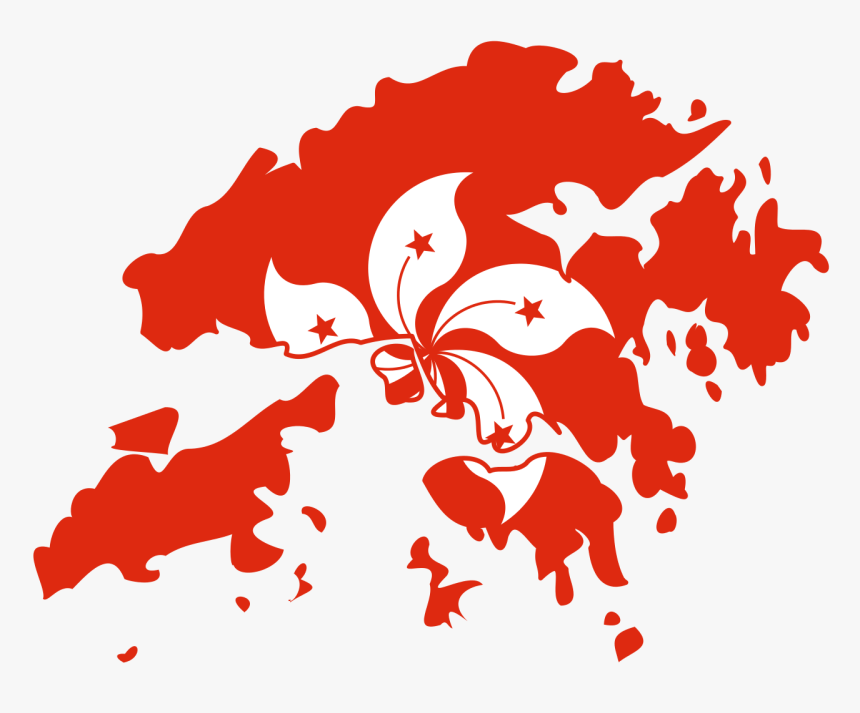 Hong Kong Flag-map - Hong Kong Flag And Map, HD Png Download ...
