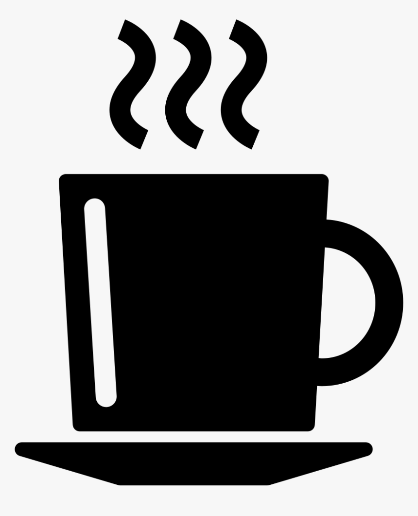 Hot Coffee Cup On A Plate - Hot Cup Icon Png, Transparent Png ...