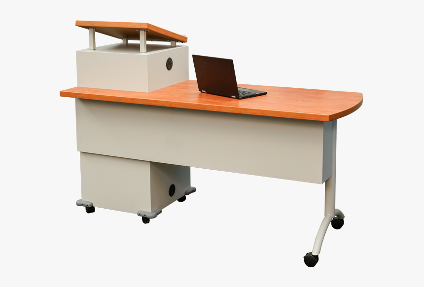 Mobile Podium Desk - Computer Desk, HD Png Download , Transparent Png ...