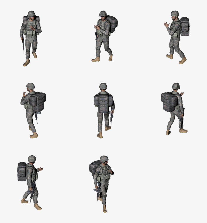 Transparent Soldier Png - Pixel Soldier Sprite, Png Download ...