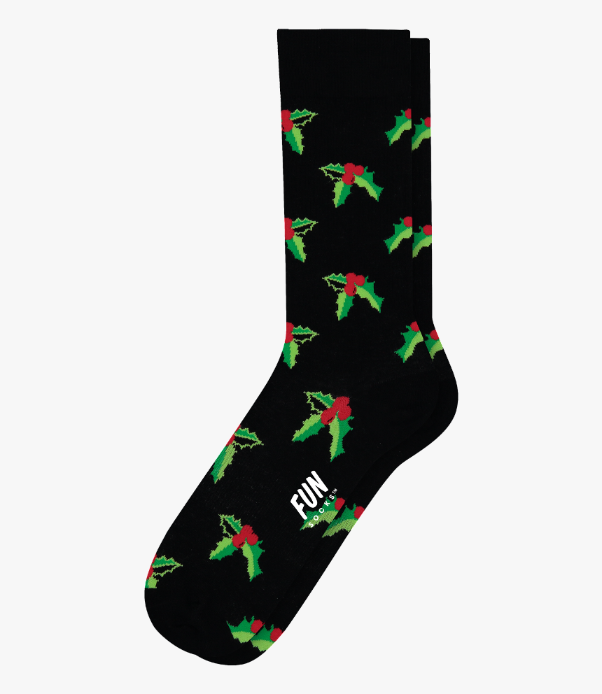 Men S Holiday Mistletoe Socks - Sock, HD Png Download , Transparent Png ...