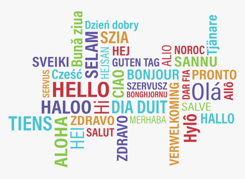 Welcome In Different Languages Png - Hello In Multiple Language ...