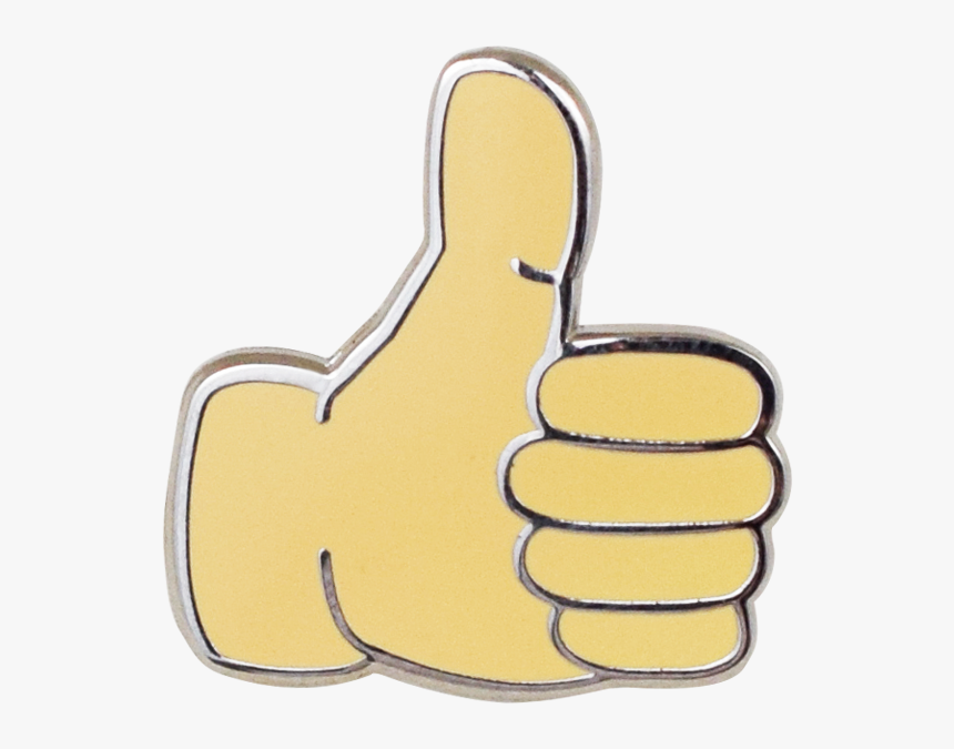 Thumbs Up Emoji Pin - Emoticon Hand Png, Transparent Png , Transparent ...
