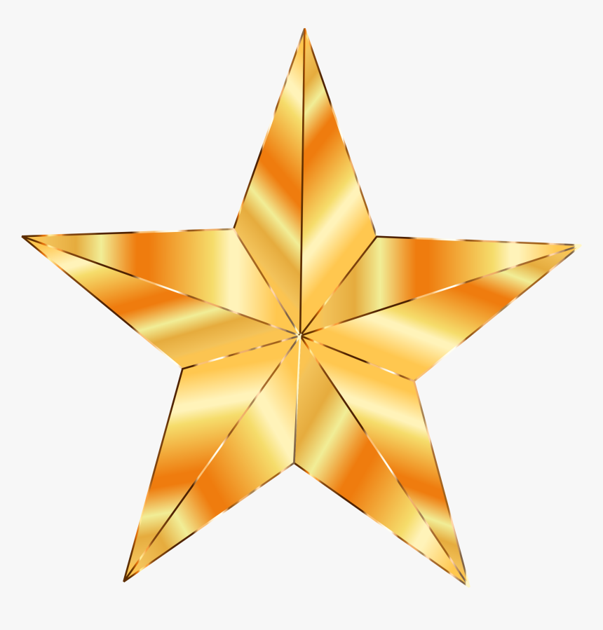 Golden Star Clip Arts - Golden Star, HD Png Download , Transparent Png Image - PNGitem