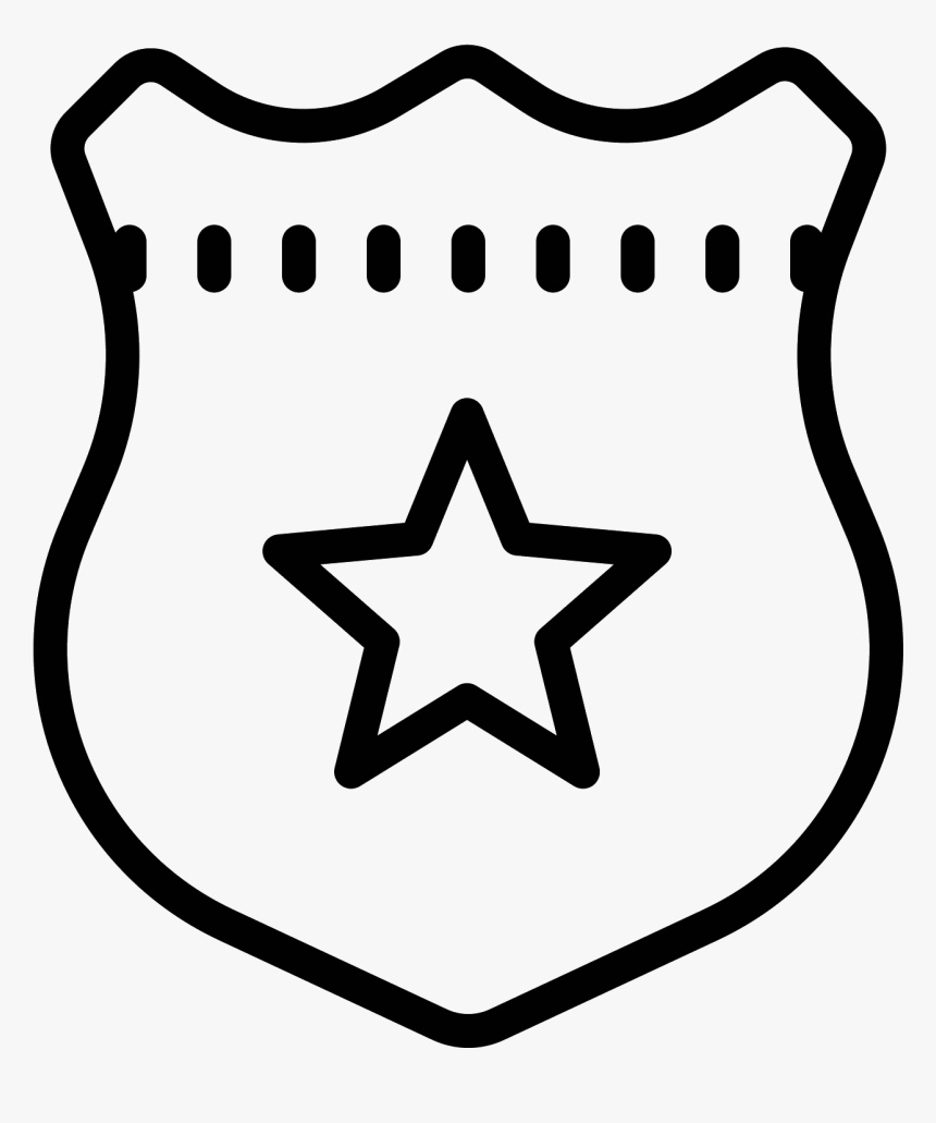 This Icon Represents A Police Badge - Esp Symbols, HD Png Download ...