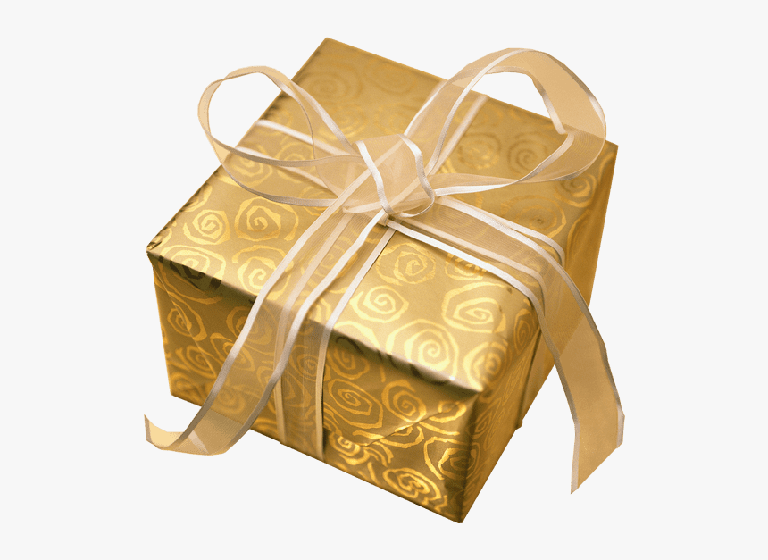 Gold Gift Transparent Background Image - Gold Wrapped Christmas ...