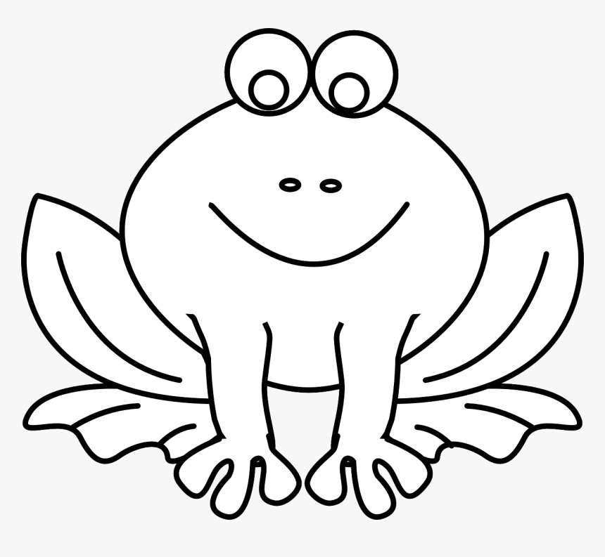 Cute Frog Clip Art Black And White