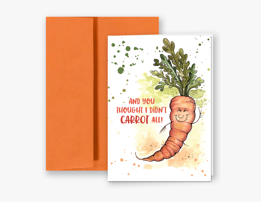 Carrot Card Watercolor - Greeting Card, HD Png Download , Transparent ...