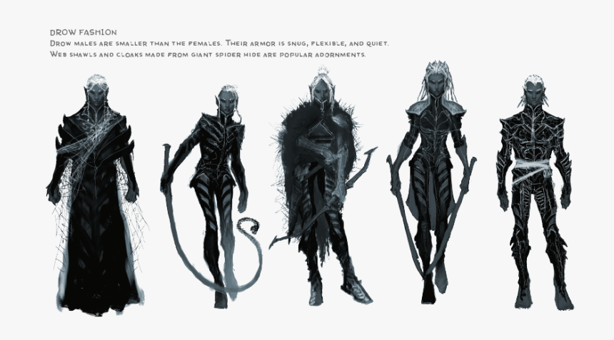 Male Drow 5e , Png Download - Out Of The Abyss Drow, Transparent Png ...