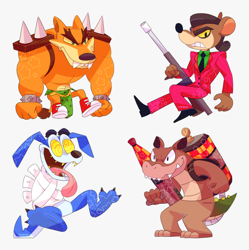 Enemies Chibi Set - Crash Bandicoot N Sane Trilogy Enemies, HD Png ...