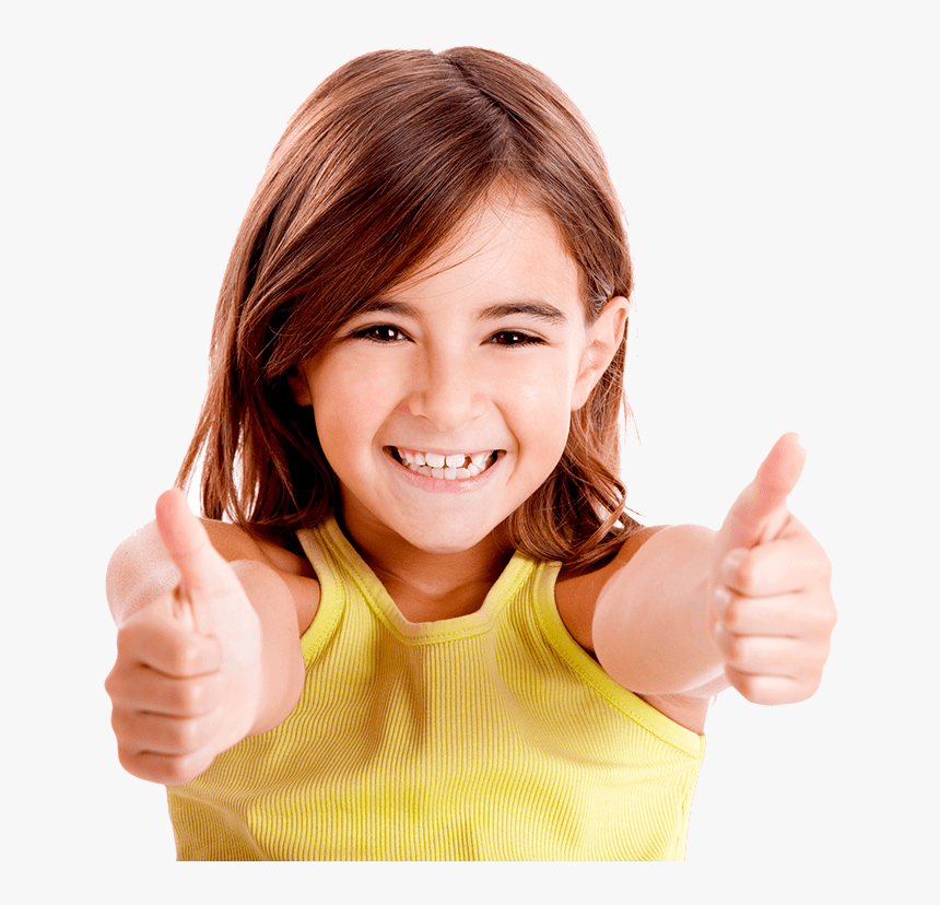 Happy Kid Png - Girl With Thumbs Up, Transparent Png , Transparent Png ...