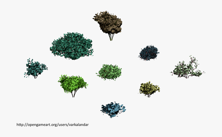 Hjm Bushes 01 Alpha - Isometric Bush Png, Transparent Png , Transparent ...