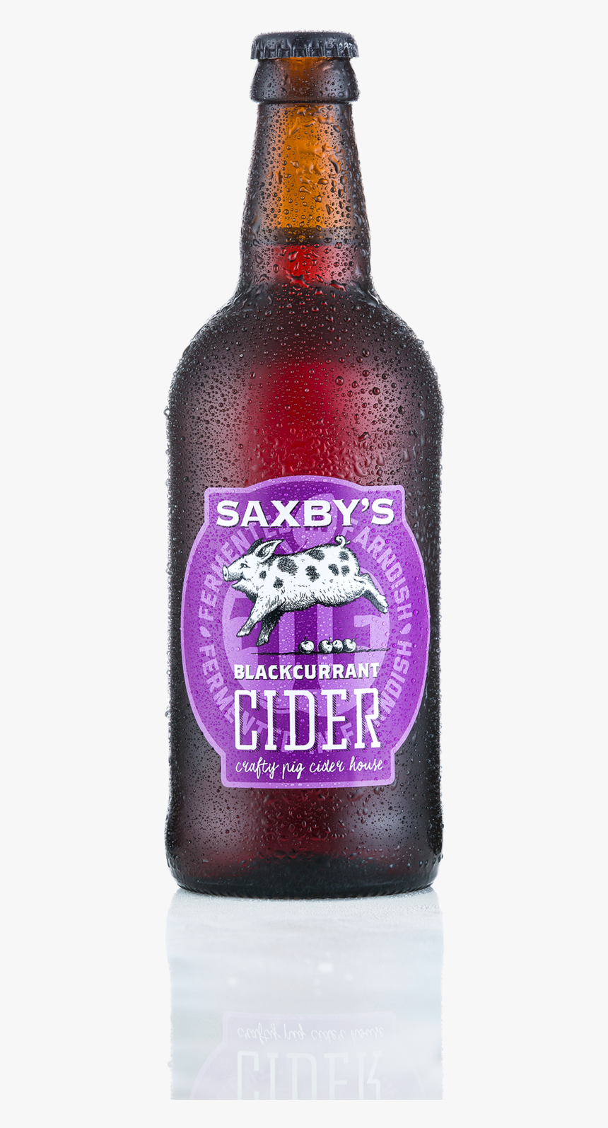 Saxbys Cider Blackcurrant Bottle - Glass Bottle, HD Png Download ...