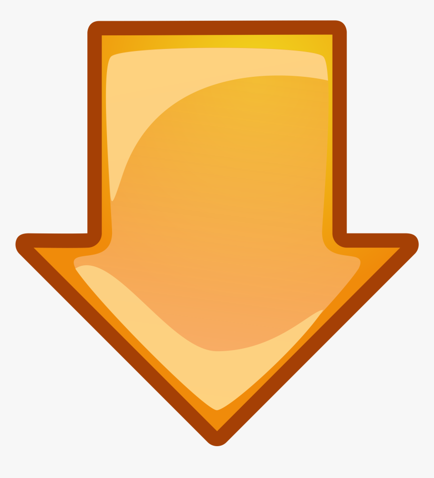 Arrow Orange Down Clip Arts - Orange Arrow Pointing Down, HD Png ...