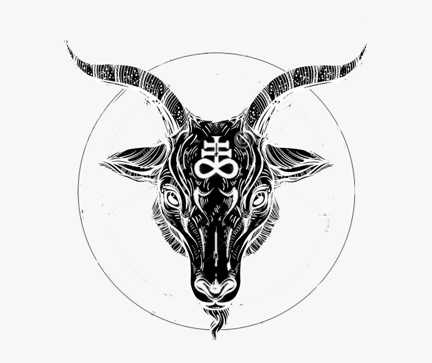 Satanic Goat Skull Drawing