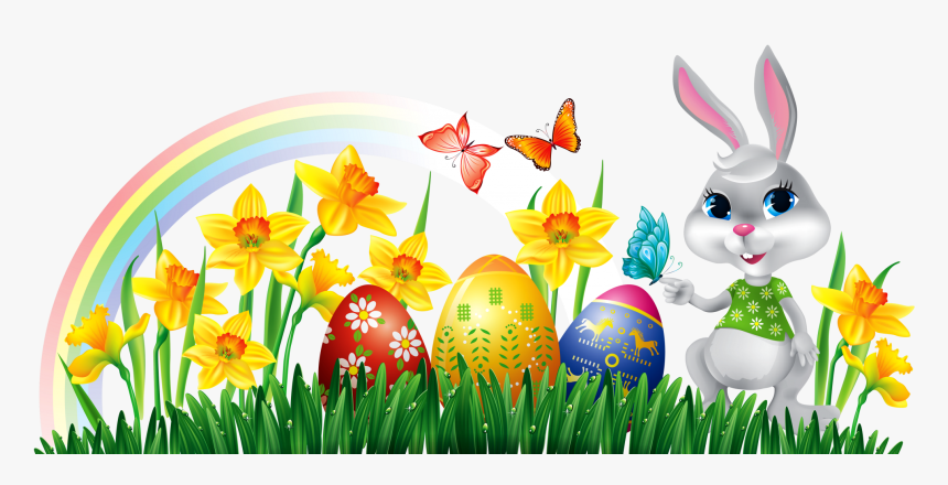 Easter Eggs And Bunny Clipart, HD Png Download , Transparent Png Image ...