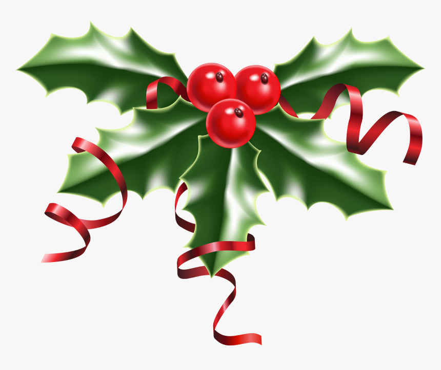 Common Holly Christmas Clip Art - Holly Berries, HD Png Download ...
