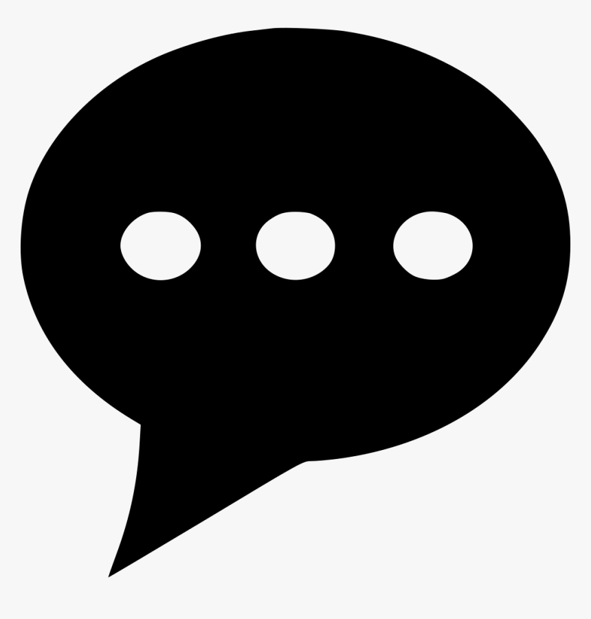 Message Bubble With Dots - Circle, HD Png Download , Transparent Png ...