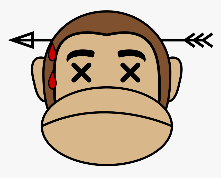 Monkey Clipart Emoji - Dead Monkey Png, Transparent Png , Transparent ...